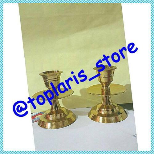 Jual KAKI LILIN KUNINGAN KECIL SEMBHAYANG ALTAR DEWA BUDHA 5 - BESAR ...