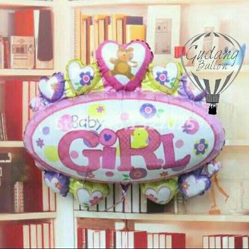 Jual Balon Oval Baby Girl Mini / Balon Dekor / Balon Souvenir / Baby ...