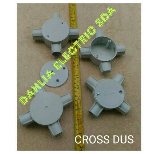 Jual TEE DUS CABANG 4/CROSS DUS untuk nyambung ke pipa Listrik 20mm ...