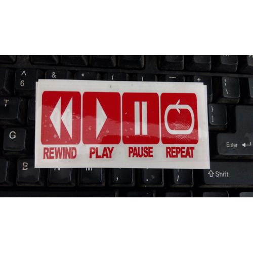 Jual cutting sticker rewind play pause repeat - Kota Depok - mitrasetia ...