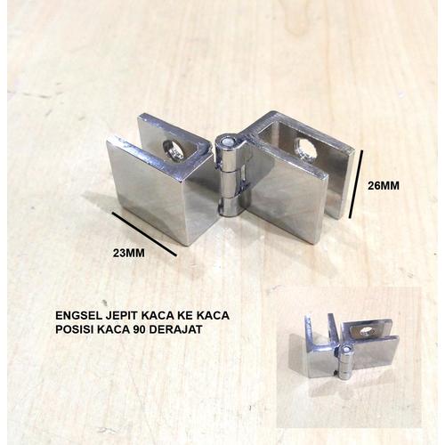 Jual Engsel Kaca Etalase / Engsel Jepit Kaca ke Kaca 90Derajat YD1320B ...
