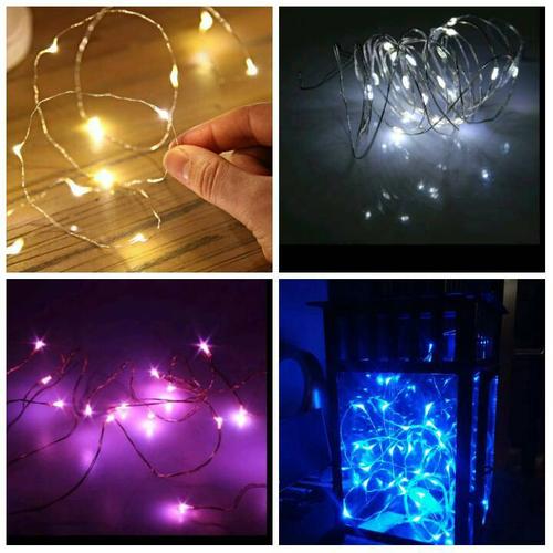 Jual lampu LED string bahan craft flower crown hiasan taman terrarium ...