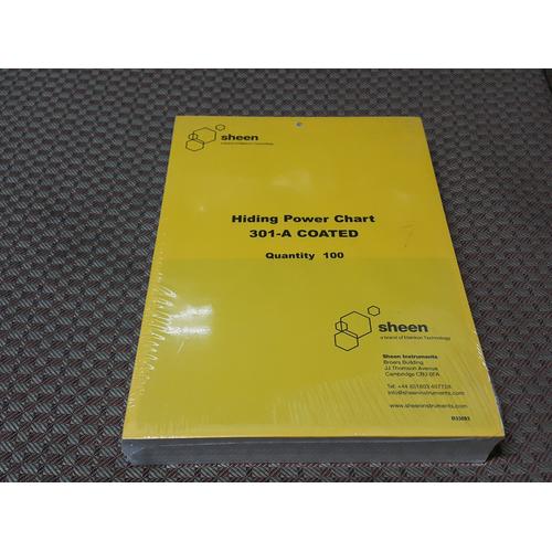 Jual Hiding Power Chart 1 Paket isi 10 Pack | Sheen 301-A SH301A ...