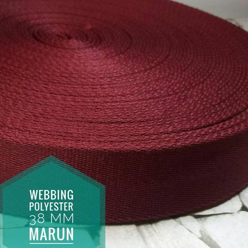 Jual Tali Tas Webbing Polyester Tebal Halus 38 mm warna MARUN - Kota ...