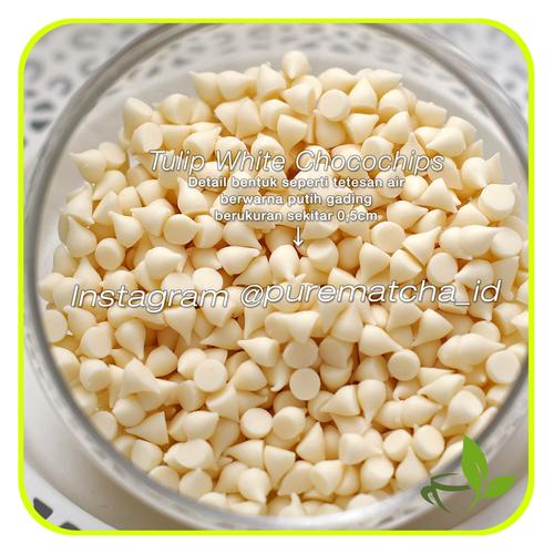 Jual white chocolate chip choco chips cokelat putih TULIP coklat 100 gr ...
