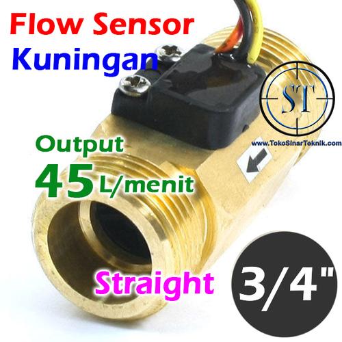 Jual WFS-06A Sensor Arus Air 3/4" Kuningan Output 45 Liter/Menit - Kota ...