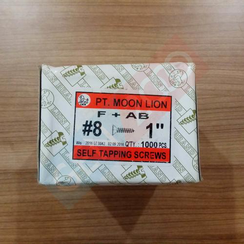 Jual Skrup Tapping Screw FH Sekrup Kepala Rata 8 x 1" Inch Lion Flat ...