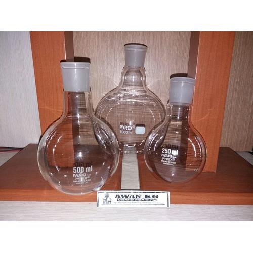 Jual Boiling flask 1000ml pyrex iwaki ns 29/32 labu didih satu leher - Kab. Bandung - promo ...