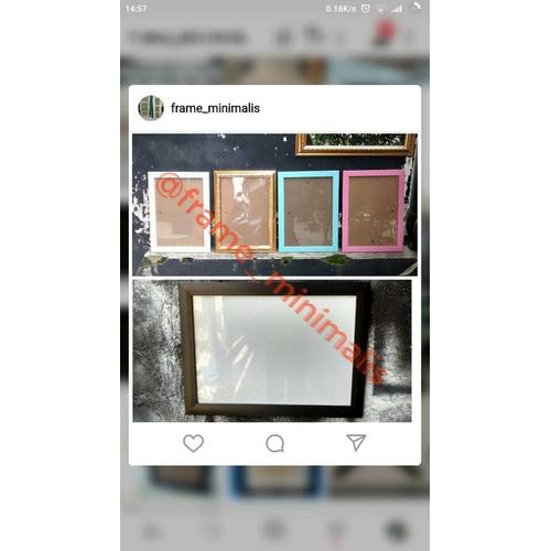Jual Frame Foto A4 (21x30cm) PRESS Murah Minimalis Hitam / Putih 2,5cm ...
