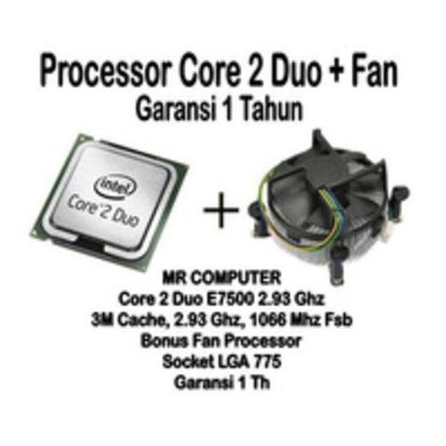 Promo PROCESSOR INTEL CORE2 DUO E7500 + FAN (Proc Core 2 duo 2.93 Ghz ...