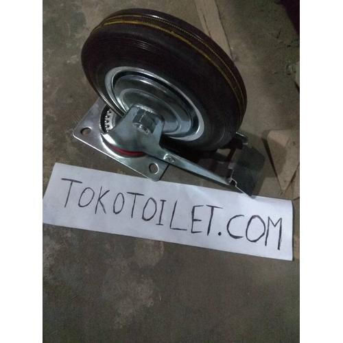Jual Roda 5 inch karet hidup + rem roda gerobak ukuran 5" - Kota Depok ...