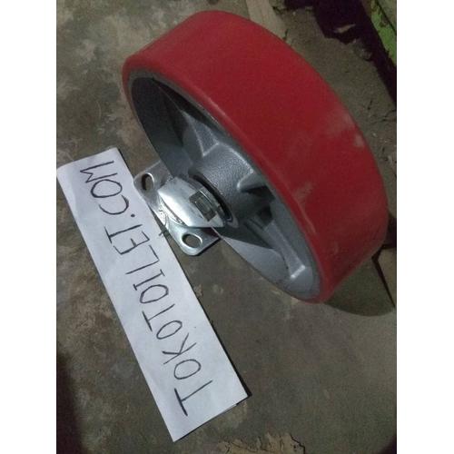 Jual Roda 8 inch PU hidup roda troli trolley rida gerobak ukuran 8 ...