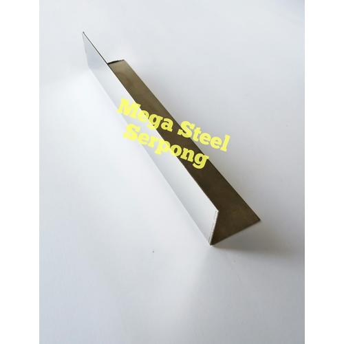 Jual List lis Siku Stainless Steel Plat Siku uk 3.5 x 3.5 cm Tebal 0.8 ...