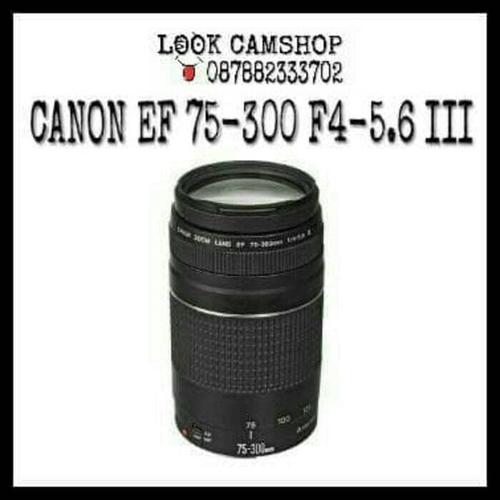 Jual LENSA TELE ZOOM KAMERA DSLR CANON EF 75-300mm 75-300 F4-5.6 III ...