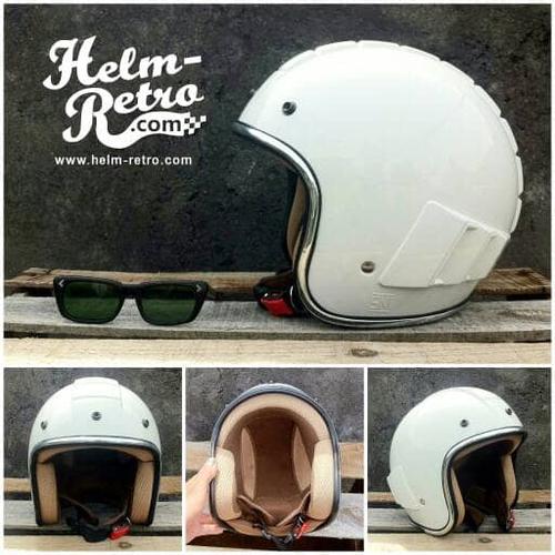 Jual Helm Robot Klasik SNI White Glossy - Kota Surakarta - Helm Retro ...