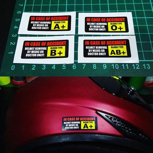 Promo Print and Cut Sticker Blood Type Untuk Helm. - Kota Tangerang ...
