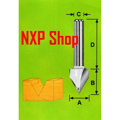 Jual router bit mata profil kayu vee groove bits 19mm / 20mm 202-021 ...