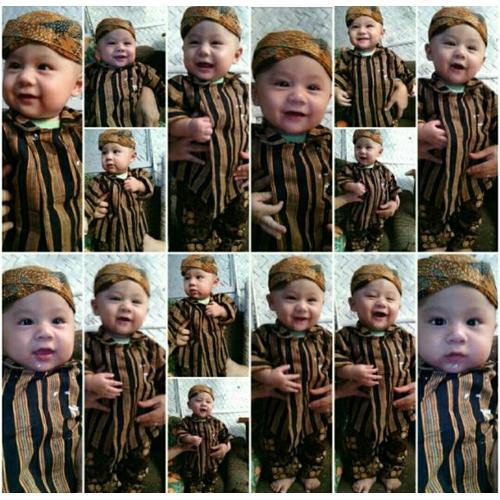 Jual surjan bayi anak lurik set blangkon baju adat jawa mudun lemah ...