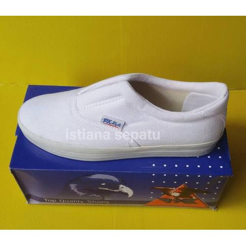 Jual sepatu kanvas pria px style 128 putih laki-laki murah lukis slipon ...