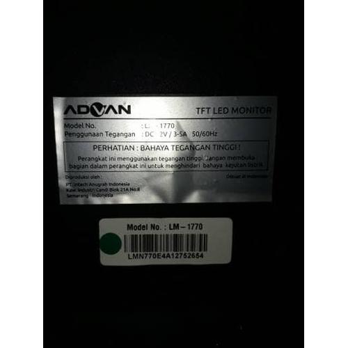 Jual LED Monitor Komputer Pc advan 17" (widescreen) - Jakarta Selatan ...