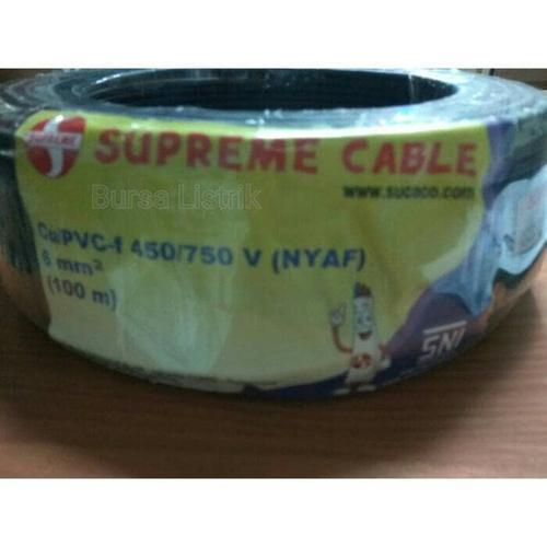 Jual KABEL NYAF 6MM SUPREME METERAN/POTONGAN - Hitam - Jakarta Pusat - Baja Electric KM | Tokopedia