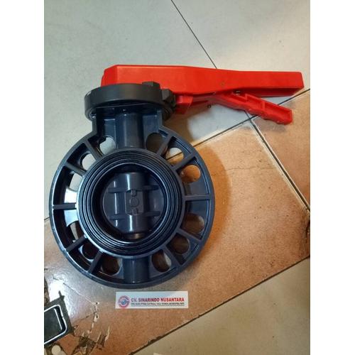 Jual Butterfly valve PVC 4" inch dn 100 PN 10 Flange - Jakarta Barat ...