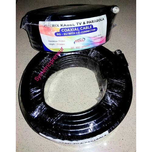 Jual KABEL PARABOLA COAXIAL RG6U 15 Meter merk MATRIX - Hitam - Kota ...