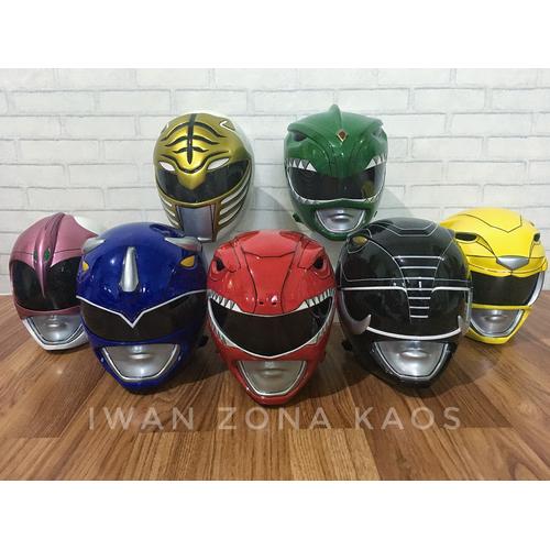 Jual mighty morphin power ranger helmet 1 set 7pcs - Kota Samarinda - X ...