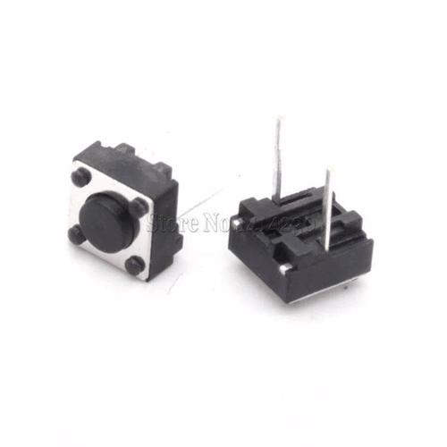 Jual 6x6x5 Tombol Push Button Tactile momentary switch 2pin DIP hitam ...