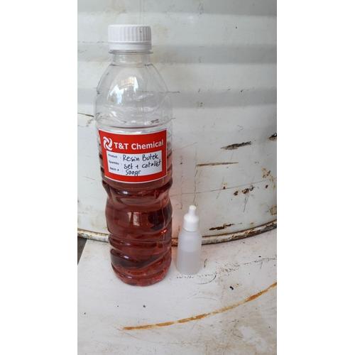 Jual paketan / set resin butek buram / merah 500gr dan katalis 30ml ...