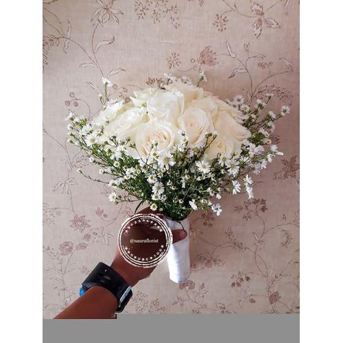 Jual BUNGA WEDDING/BUKET MAWAR/BUKET PREWEDDING /MAWAR PUTIH - Jakarta ...