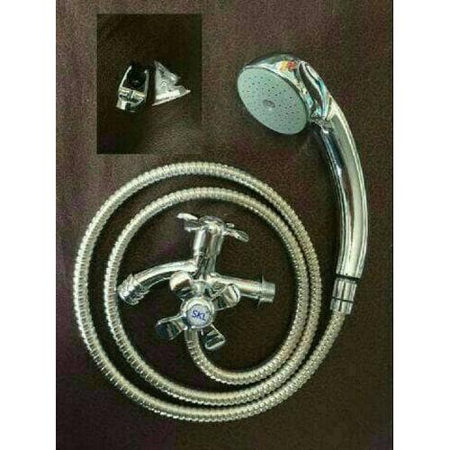 Jual Shower Mandi set + kran cabang/Hand shower/kran double/keran mandi ...