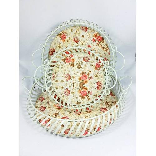 Jual Tray Round Vintage - Nampan Besi - Wooden Serving Tray - Baki ...