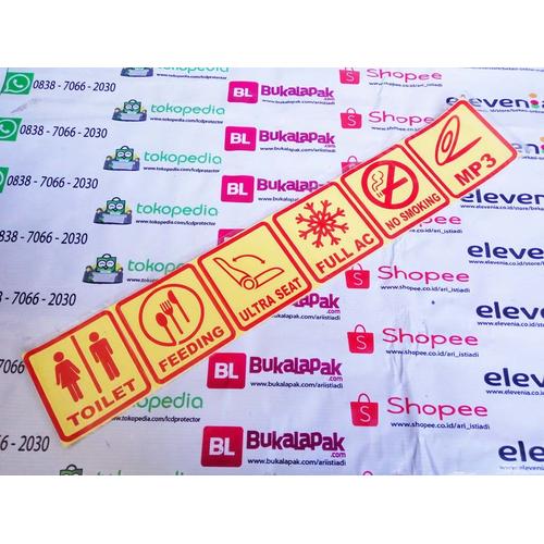 Jual stiker sticker mobil fasilitas bis bus truck truk trek full ac ...