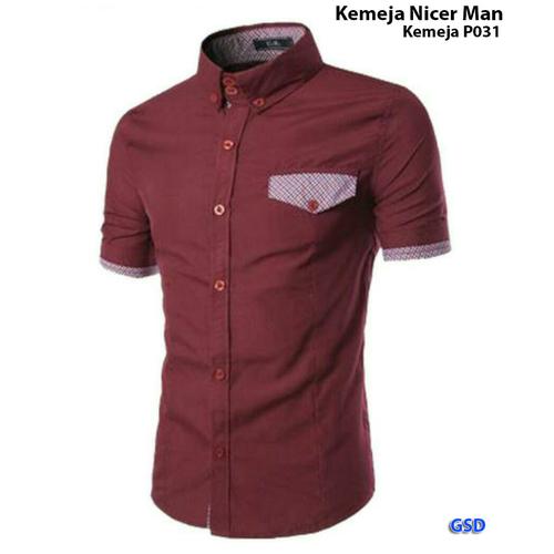 Jual Grosir Dress-kemeja kerja pria lengan pendek slim fit|kemeja nicer ...