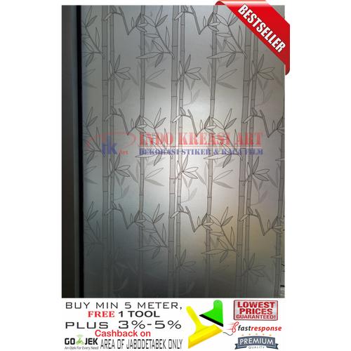 Jual STICKER - STIKER KACA FILM SUNBLAST SANDBLAST MOTIF BAMBU TERBARU ...