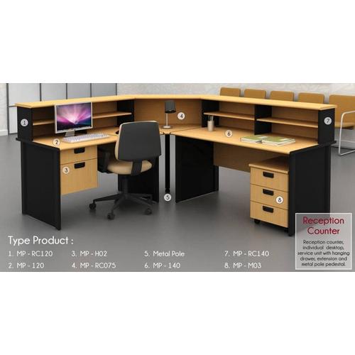 Jual Meja Resepsionis Front Office Reception Counter Table Model L MP ...
