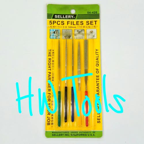 Jual KIKIR DIAMOND / FILES SET 5 pcs 3 x 140 mm SELLERY 04-426 ...