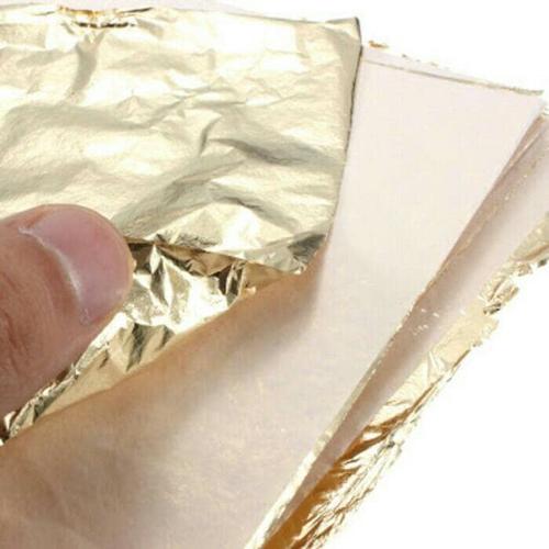 Jual kertas prada emas / plastik prada emas / gilding foil - Kota ...