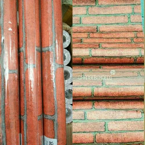 Jual wallpaper stiker motif bata merah - Jakarta Utara - abrahamsandal ...
