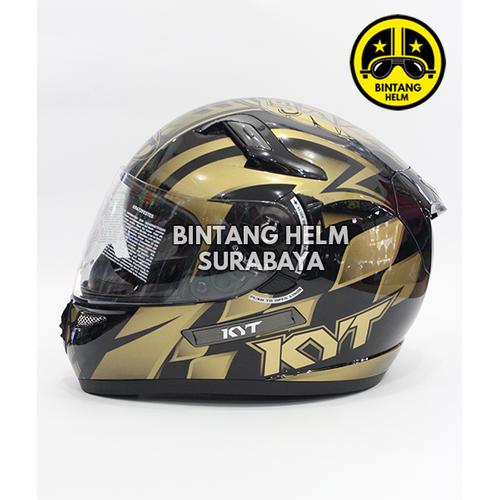 Jual Helm Full Face KYT K2 Rider World GP Black Gold - Kab. Tuban ...