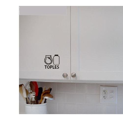 Jual Stiker Nama Cabinet Rak Kitchen Set Sticker Dapur Toples Custom ...