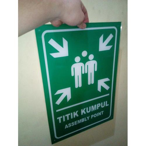Jual papan acrylic titik kumpul k3 assembly point - Kab. Bogor ...