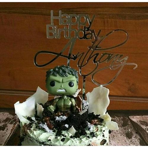 Jual SILVER MIRROR TOPPER / BISA CUSTOM TULISAN / CAKE TOPPER / HIASAN ...