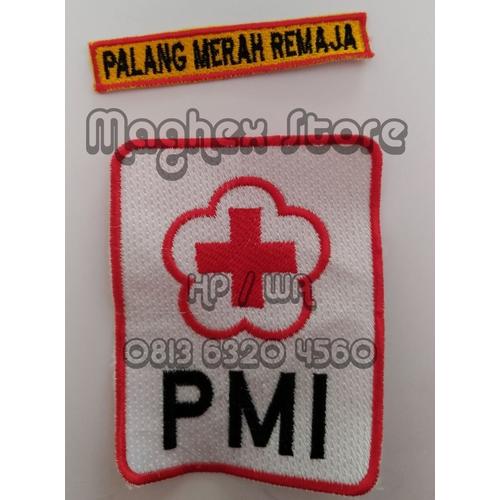 Jual Logo PMI besar FULL BLOCK BERISI BENANG BORDIR dan DASAR KAIN ...