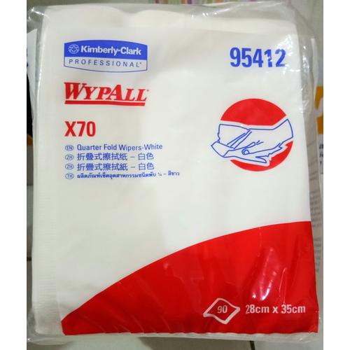 Jual Tissue Wypall X70-Quarter Fold Wipers-White-Kimberly Clark ...