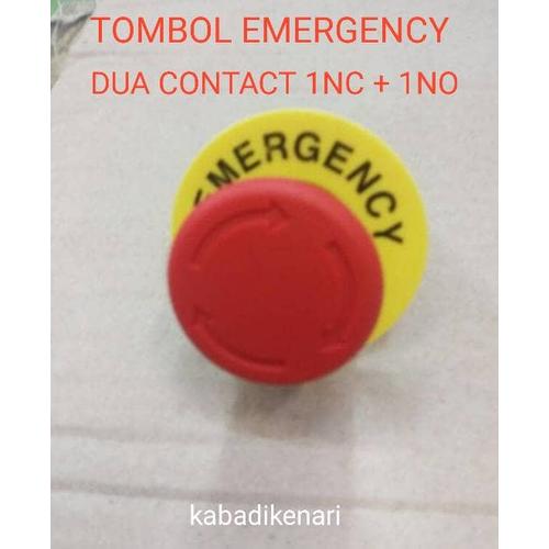 Jual TOMBOL PUSH EMERGENCY STOP 1NC + 1NO 22MM PANEL BOX LARKIN ...