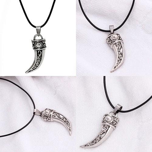Jual Kalung Fashion Pria Liontin Gigi Serigala Dominan Baja Titanium ...