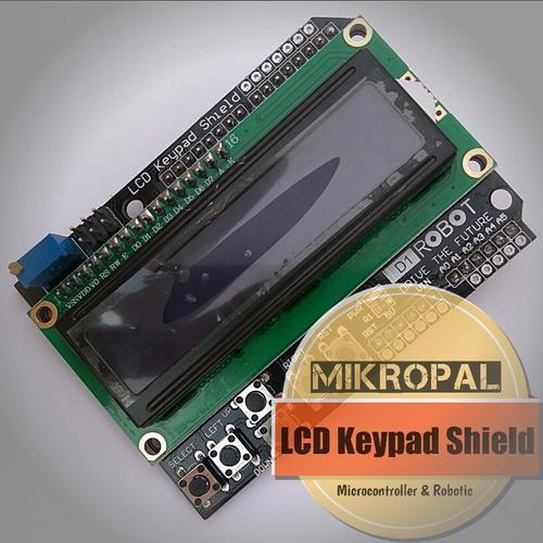 Jual LCD Keypad Shield 1602 16x2 Module Display for Arduino Uno Mega ...