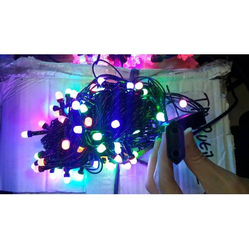 Jual Lampu Tumblr LED panjang 10 meter RGB kabel hitam & kaca susu/dope ...
